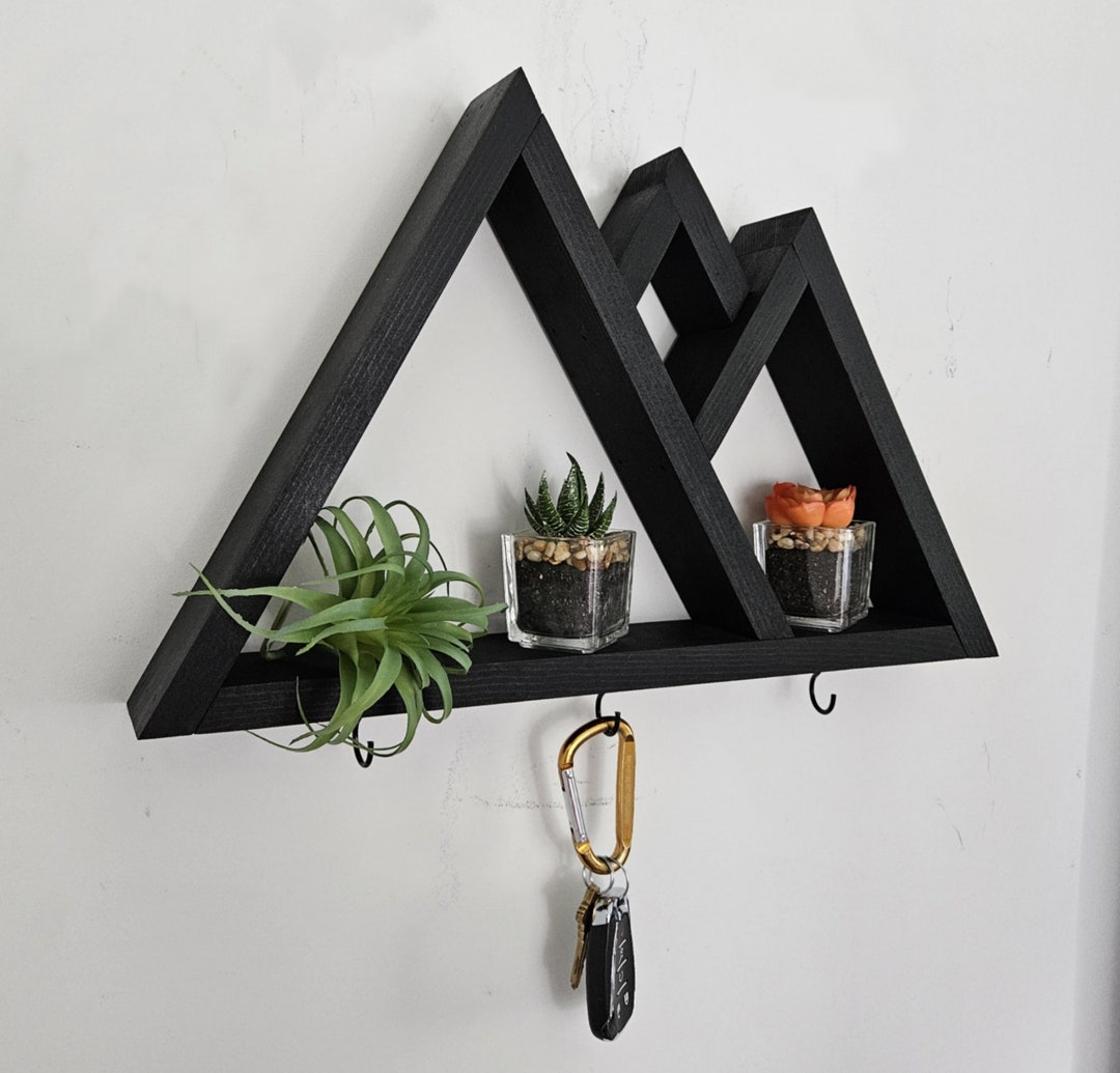 Mountain Key Rack Wood Mountain Shelf Christmas Gift Cabin - Etsy