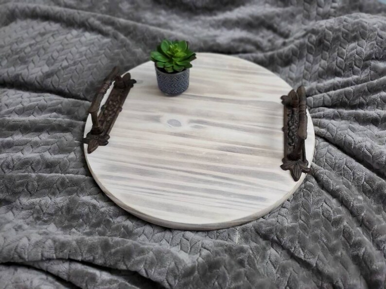 Rustic Wooden Tray Coffee Table Tray Rustic Serving Tray | Etsy