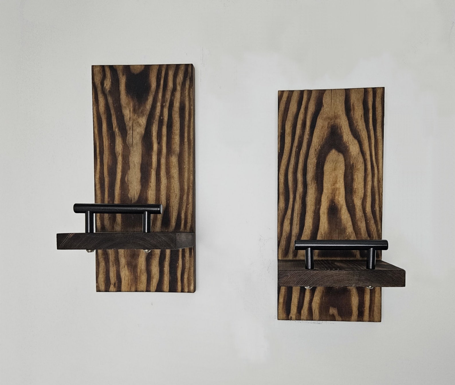 Small Wooden Shelf set of 2, Wood Wall Hanging, Wood Wall Decor, Wood ...