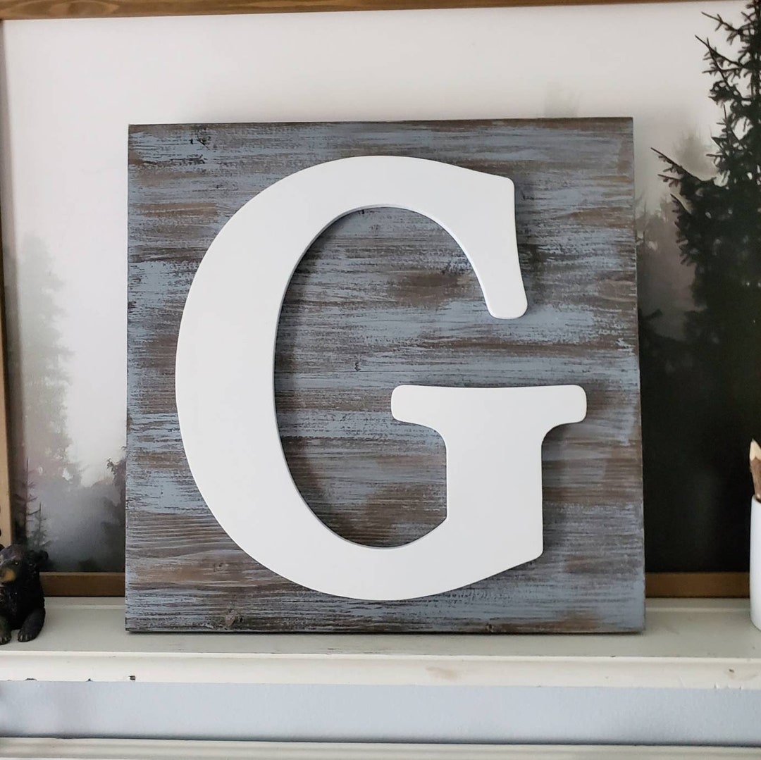 Custom Letter Sign, Christmas Gift, Wooden Wall Letters, Housewarming ...