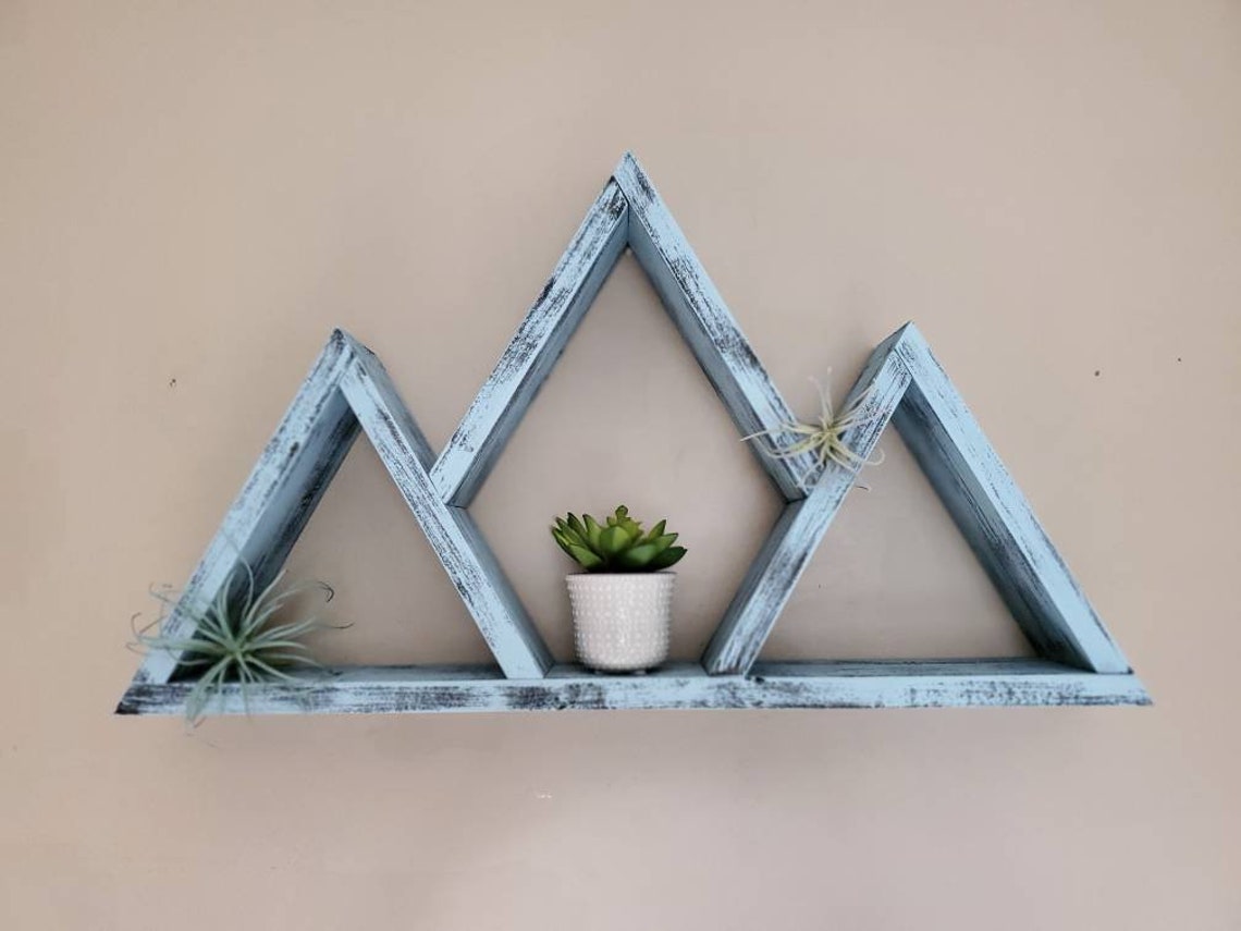 Wood Mountain Shelf Living Room Shelves Mountain Wall Decor - Etsy