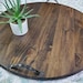 Round Wooden Tray, Ottoman Tray, Rustic Wooden Tray, Round Wood Serving ...