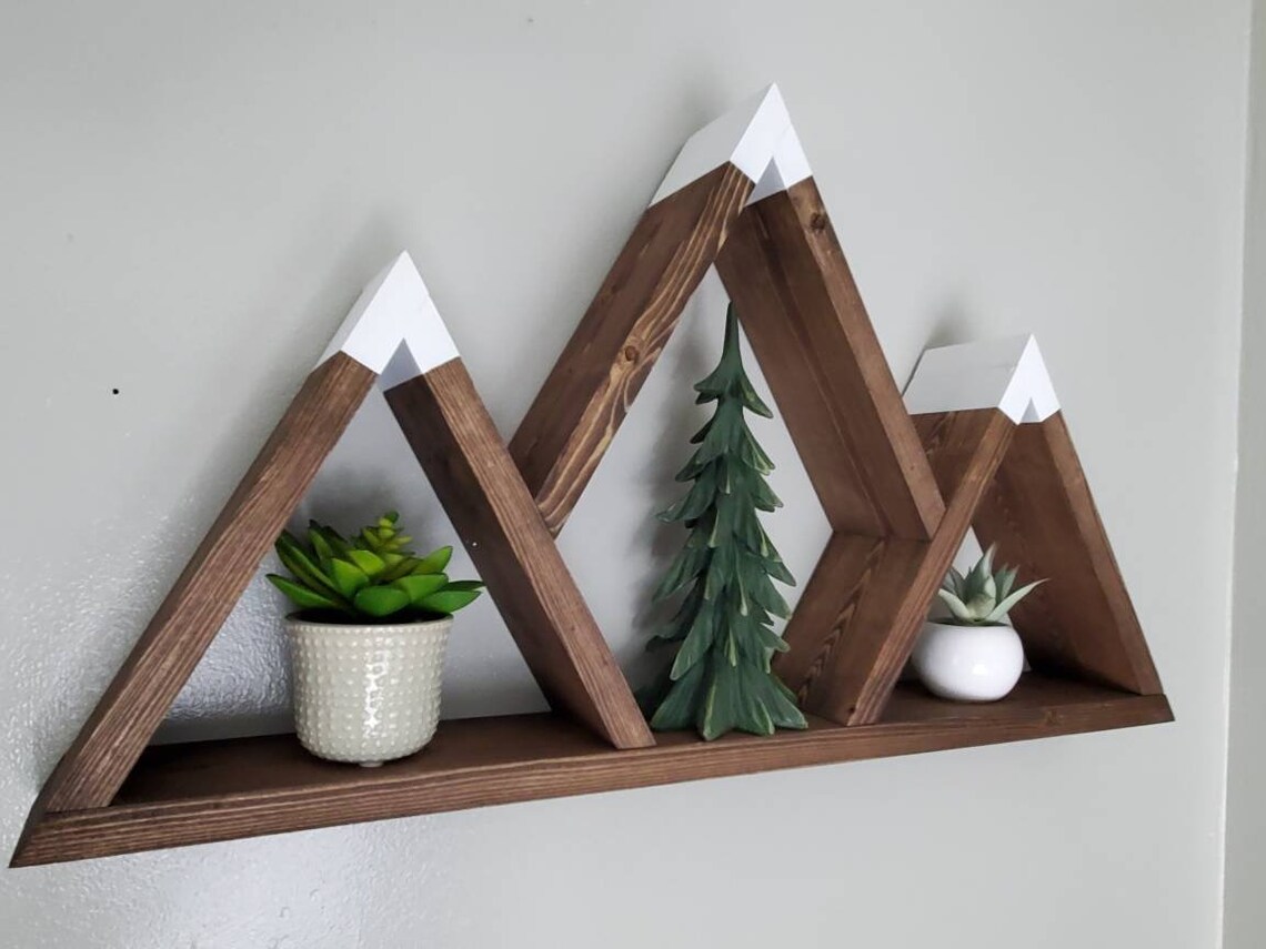 Handmade Mountain Wooden Shelf, Adventure Wall Decor - Etsy