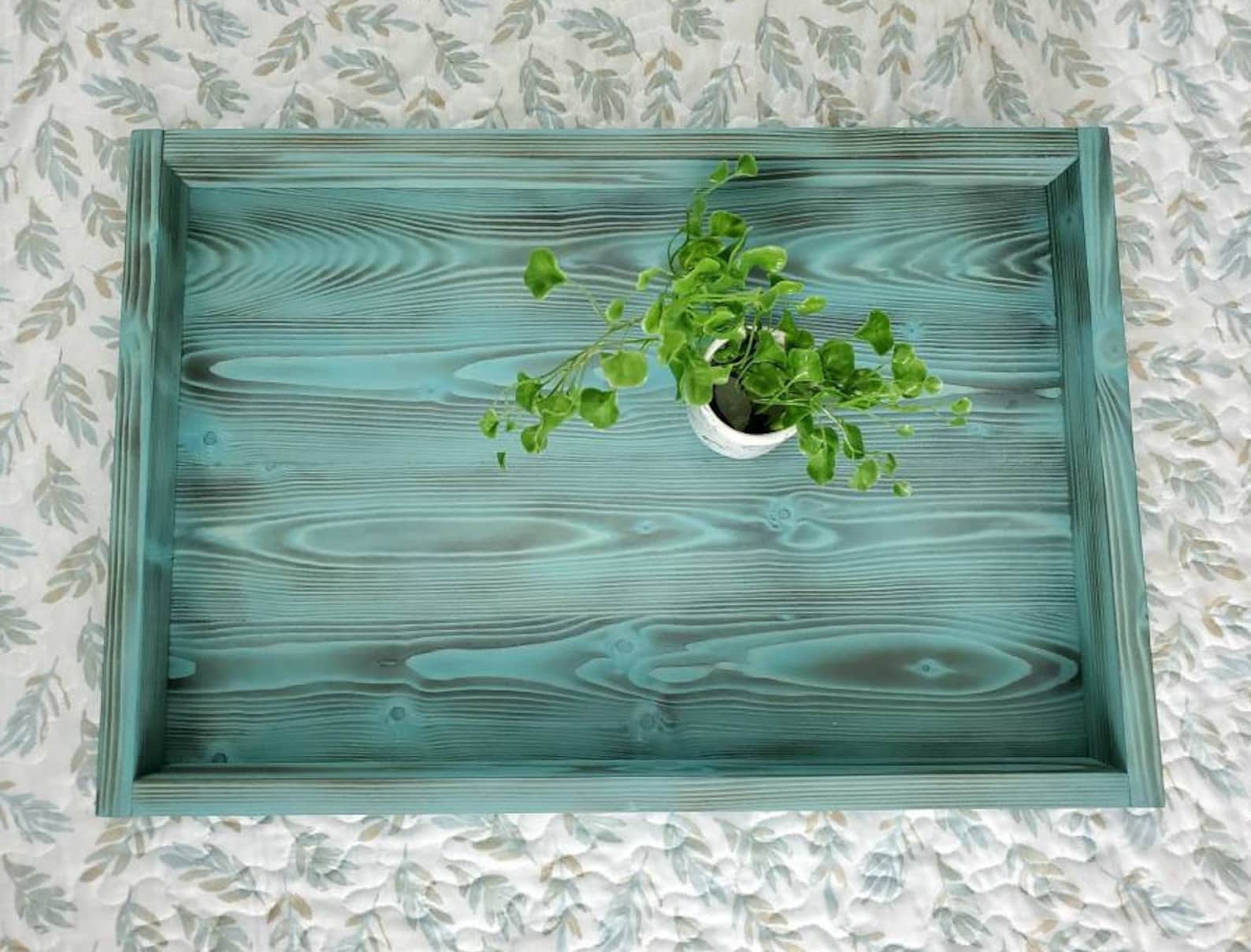 Decorative Wooden Tray Wood Serving Tray Rustic Wooden Tray - Etsy