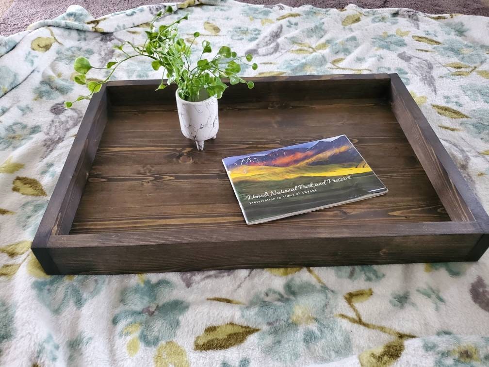 Decorative Wooden Tray Wood Serving Tray Rustic Wooden Tray | Etsy