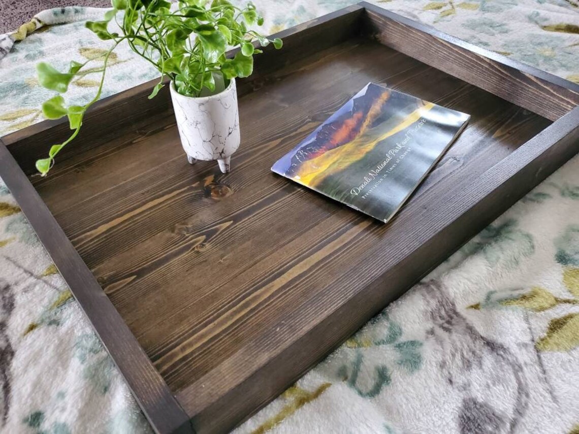 Decorative Wooden Tray Wood Serving Tray Rustic Wooden Tray - Etsy