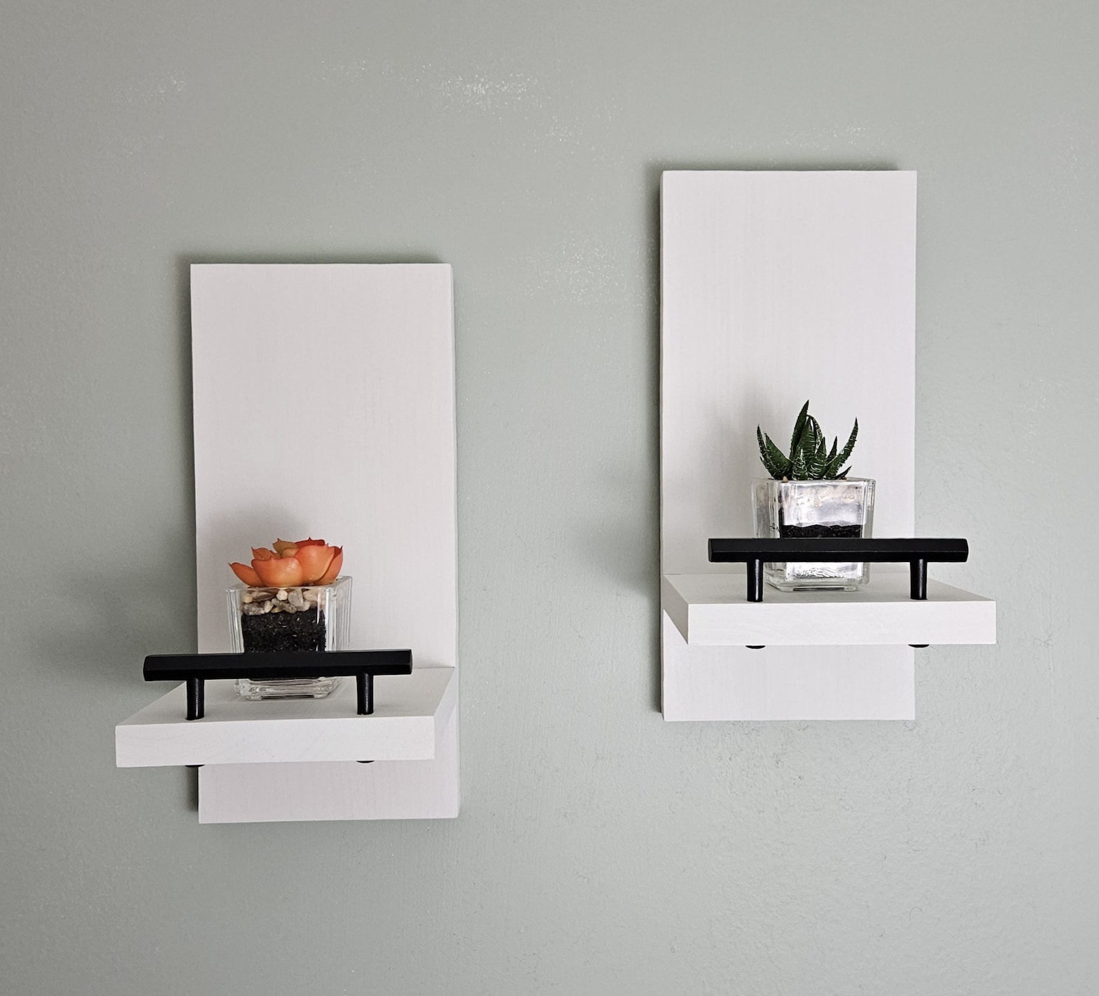 Small Wooden Shelf set of 2, Wood Wall Hanging, Wood Wall Decor, Wood ...