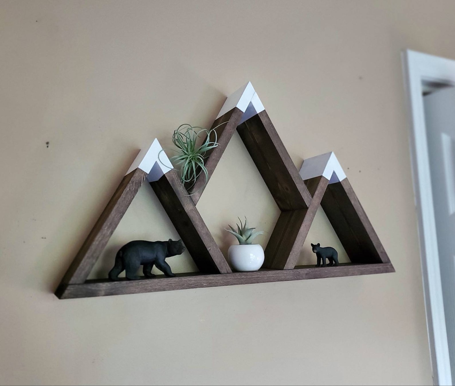 Wood Mountain Shelf Living Room Shelves Mountain Wall Decor - Etsy