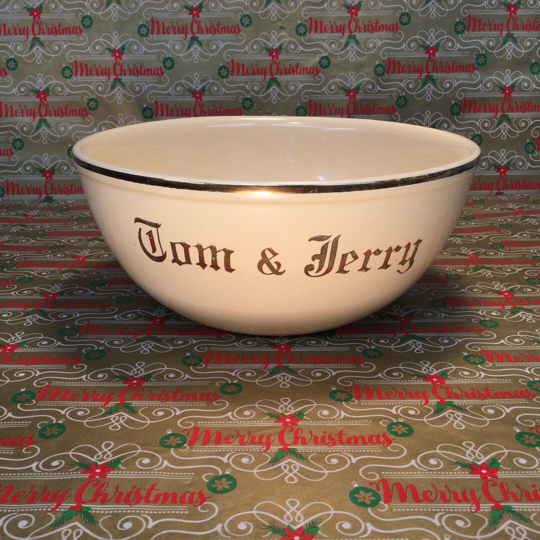 Vintage 1940's Homer Laughlin, Tom and Jerry Bowl With Gold Gilding. - Etsy