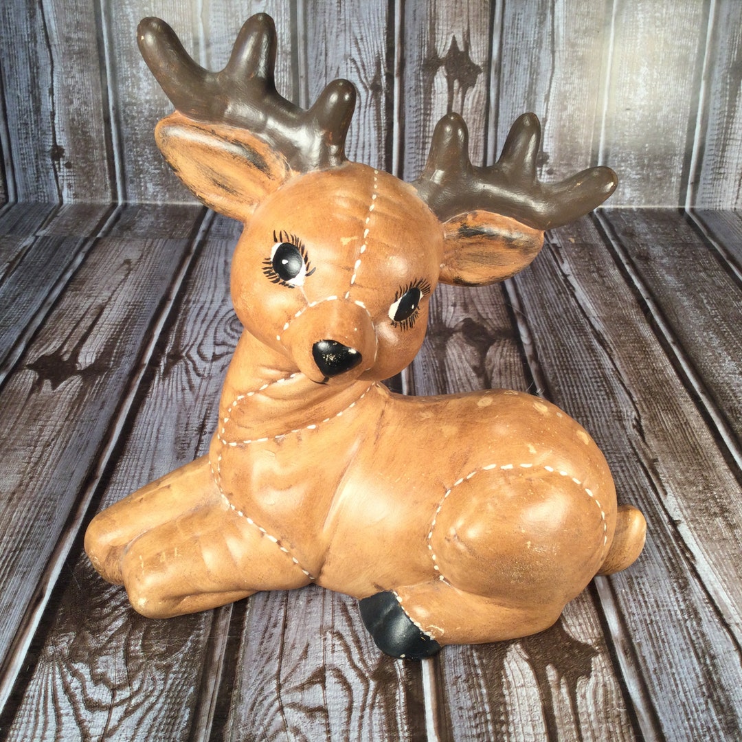 Vintage Ceramic Reindeer - Etsy