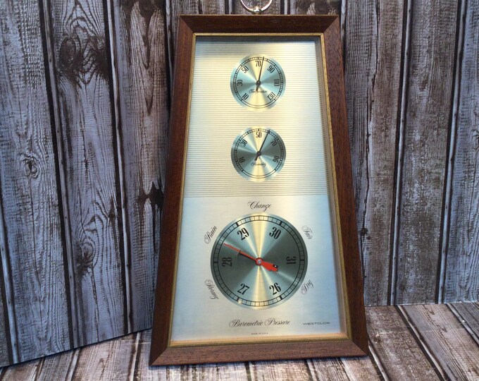 Vintage Westclox Weather Station, Barometer, Thermometer, Humidity - Etsy