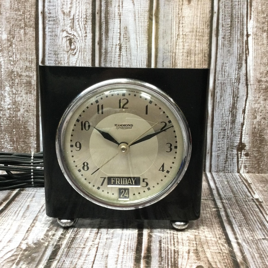 Vintage Hammond Electric Alarm Clock, Hammond Clock Company, Vintage ...