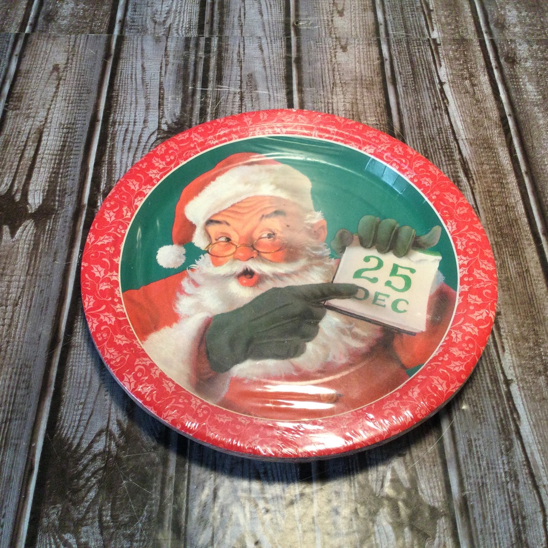 NOS Vintage Santa Claus Paper Plates / Santa Paper Plates - Etsy