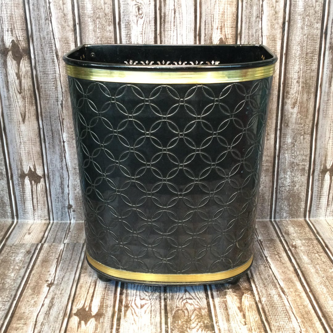 1970's Vintage Mid Century Modern Detecto Waste Basket, With Quilted ...