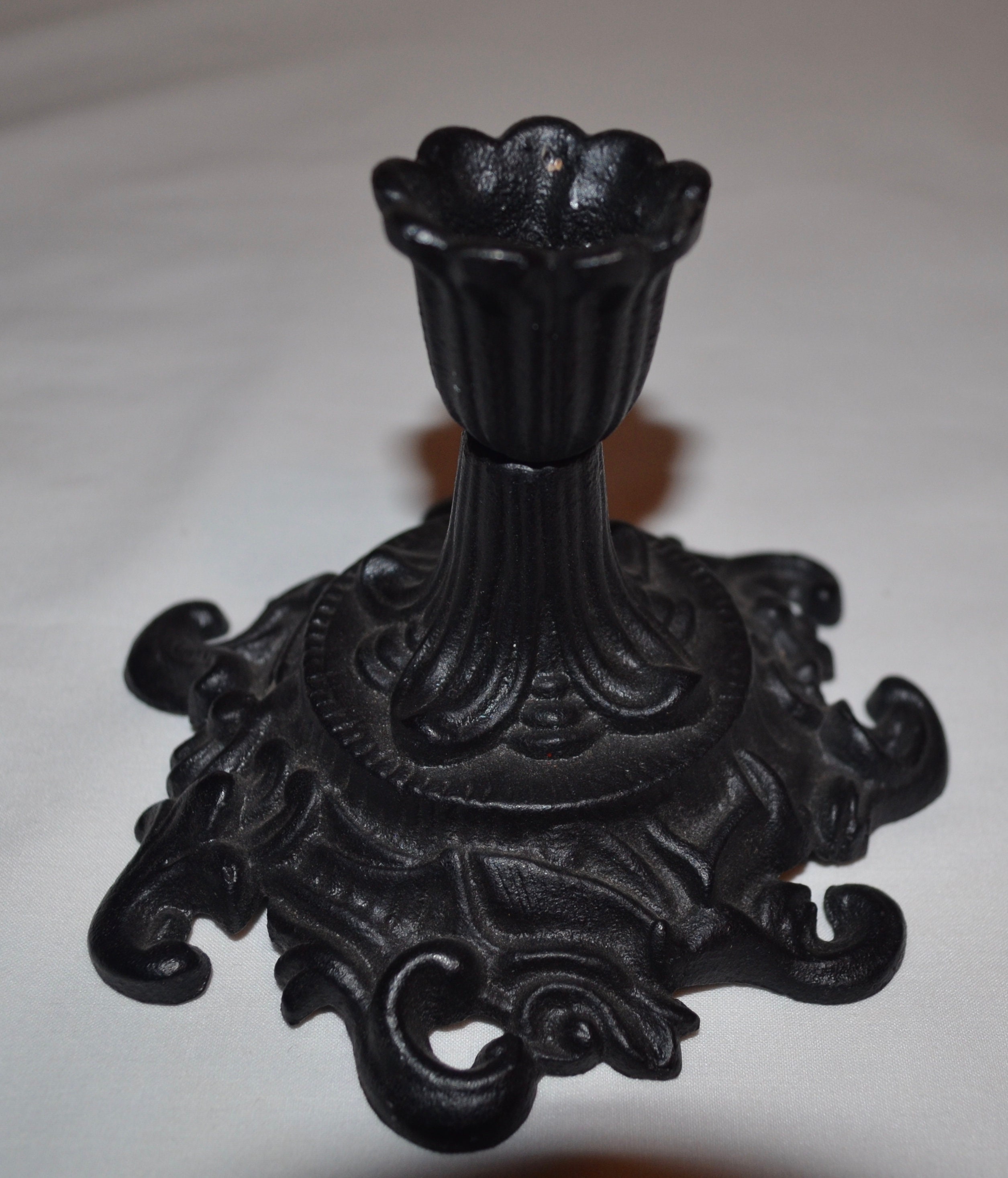 Candleholders Cast Iron Candle Holders Gothic Black Lighting Decor ...
