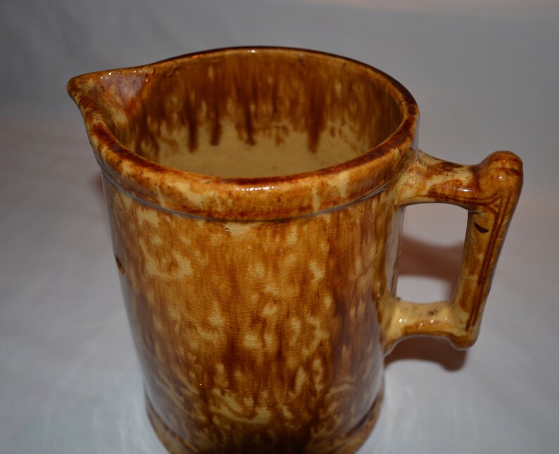 Yellow Ware Water Milk Farm Pitcher Bennington Rockingham - Etsy
