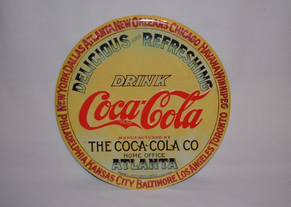 Coca Cola JV Reed Original Shrink Wrap Round Litho - Etsy