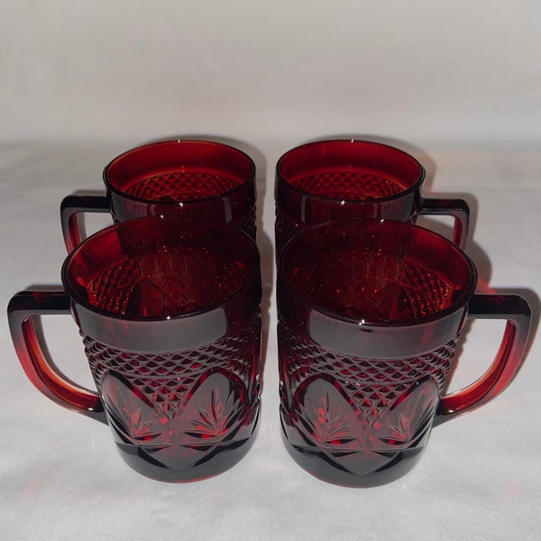 Red Depression Glass - Etsy