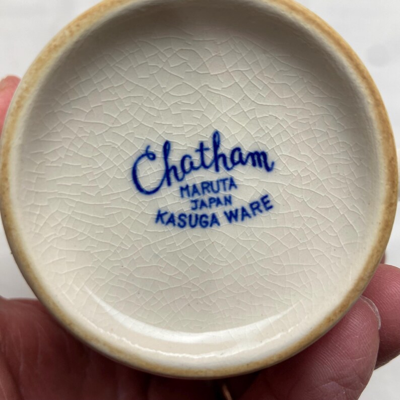 Chatham Maruta Kasuga Ware Creamer Cream Pitcher - Blue Transfer Ware ...