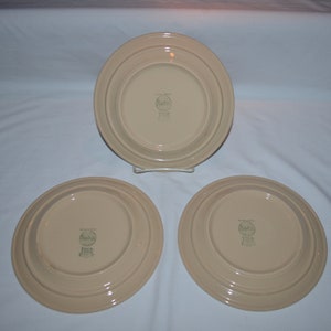 SET of 3 Rimrol Inca Ware Shenango 8.25 Luncheon Plate Restaurant Ware ...