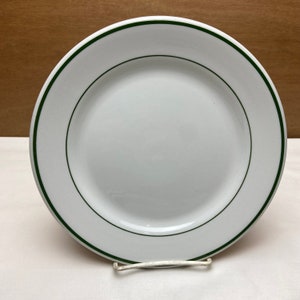 SET of 3 Shenango Rimrol China 9 Dinner Luncheon Plate Green Band ...