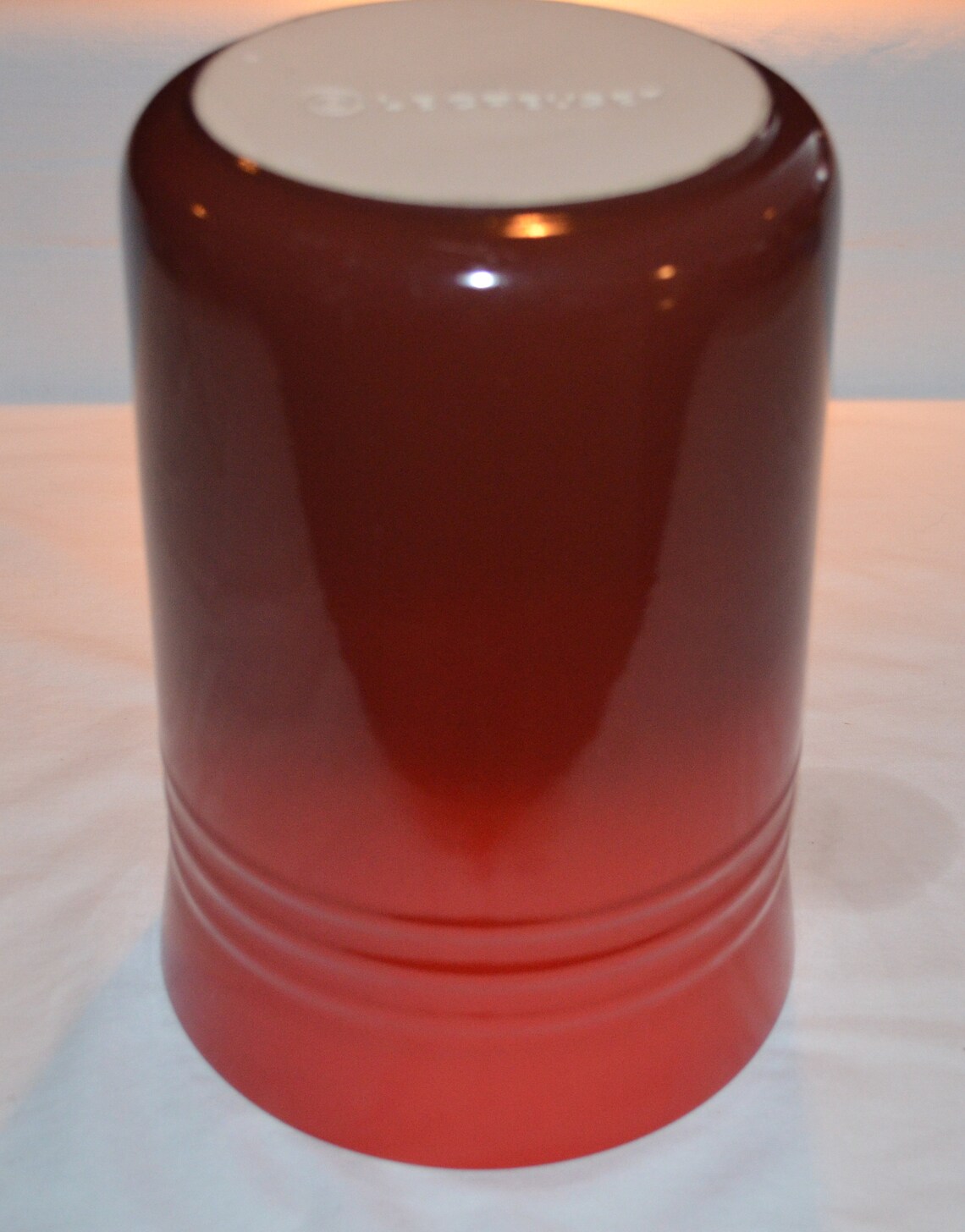 Le Creuset - TALL Red Utensil Crock - 4 Quart Canister - Storage ...