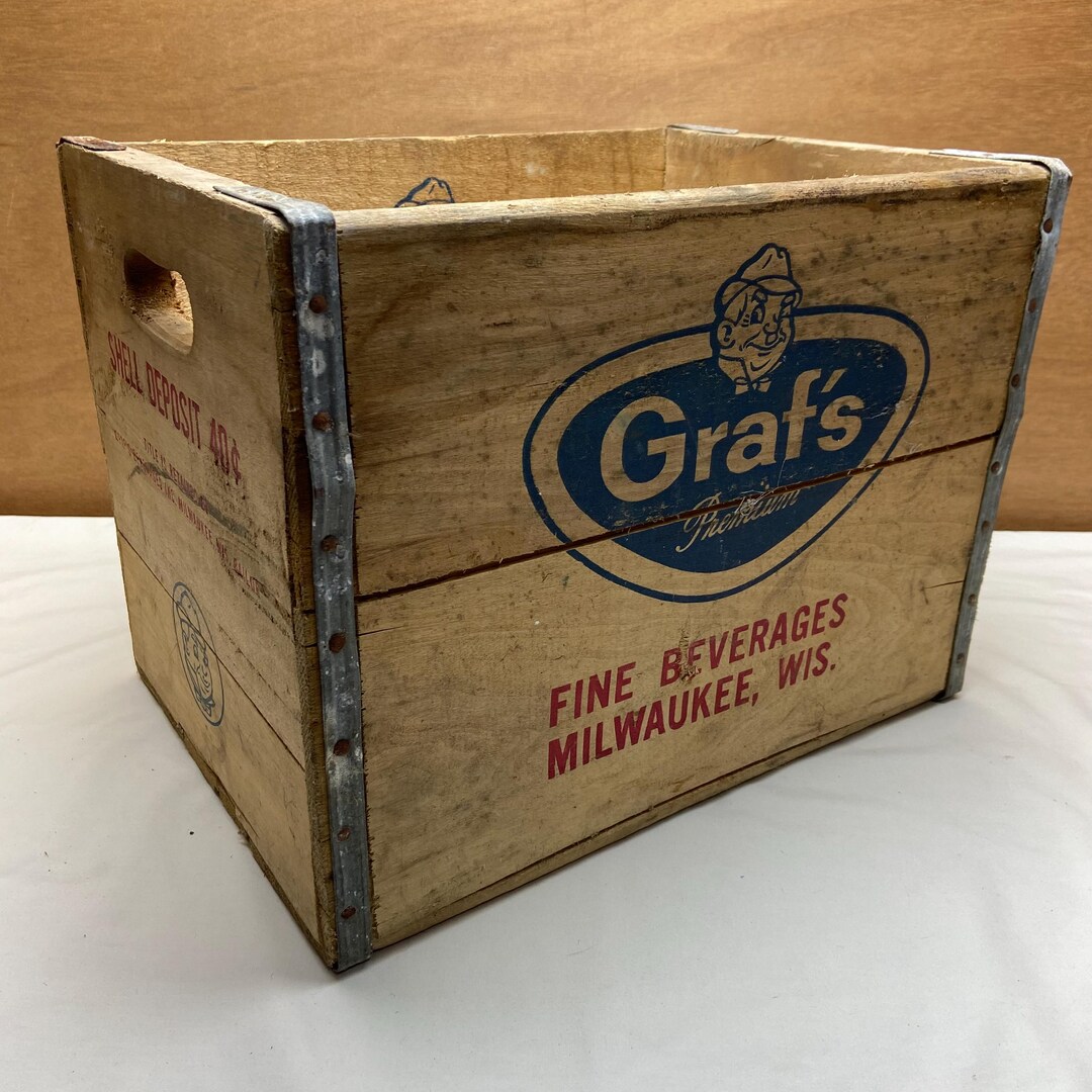 Grafs Premium Fine Beverages Wood Crate Box Milwaukee WIS Wisconsin ...