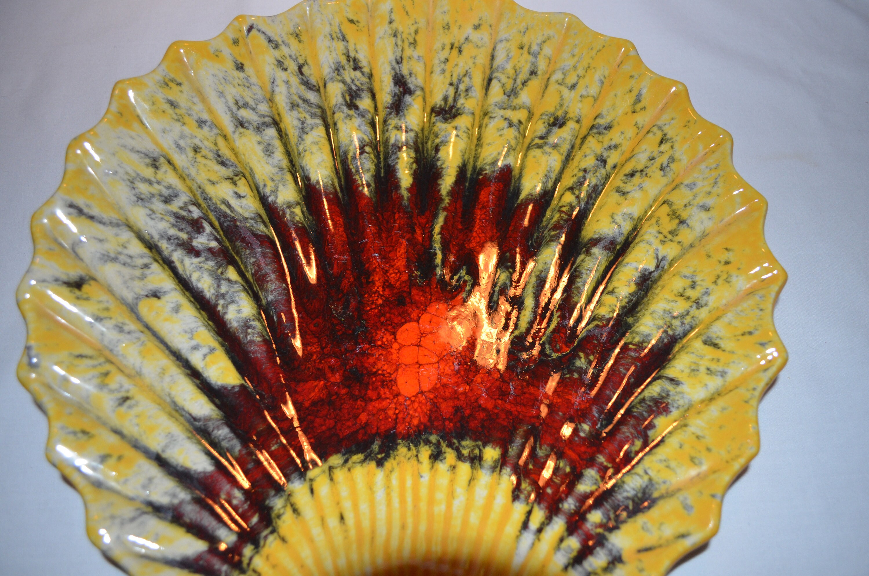 Kitchen & Dining Mid Century Pottery Shell Platter by Mount Clemens ...