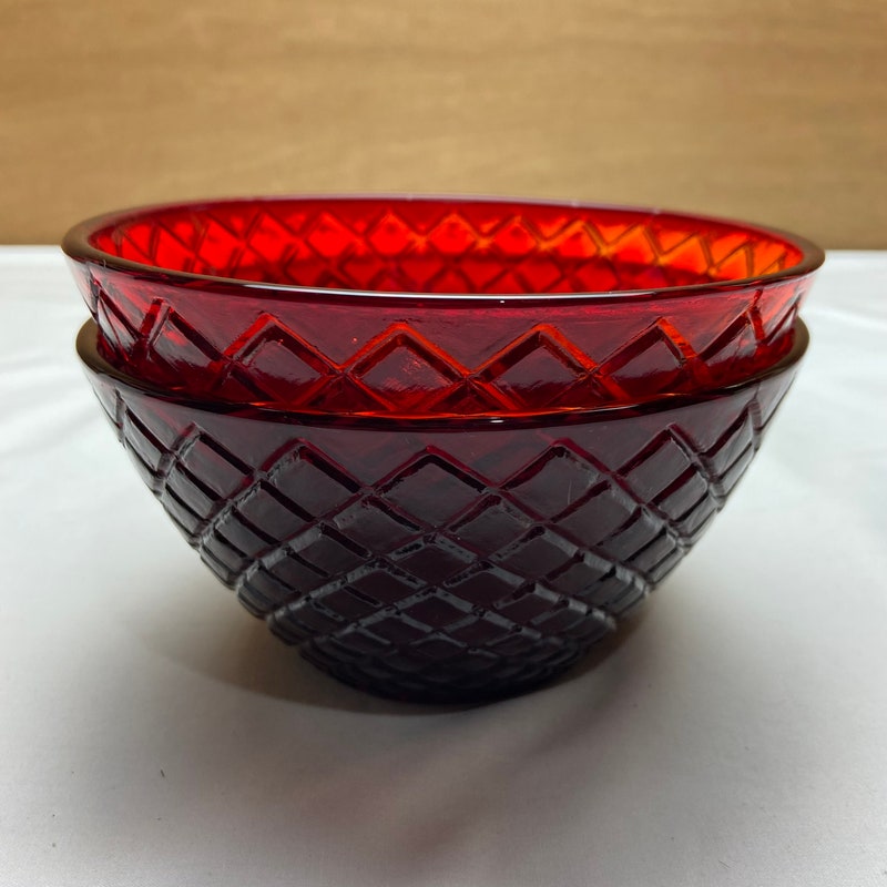 Red Depression Glass - Etsy