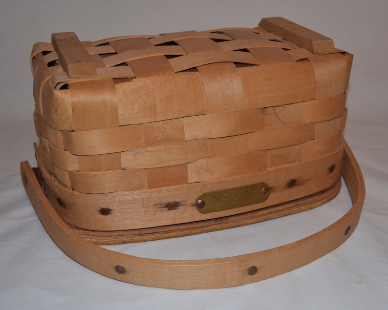 Mountain Trails Baskets Wood Splint Handle Basket Made in | Etsy