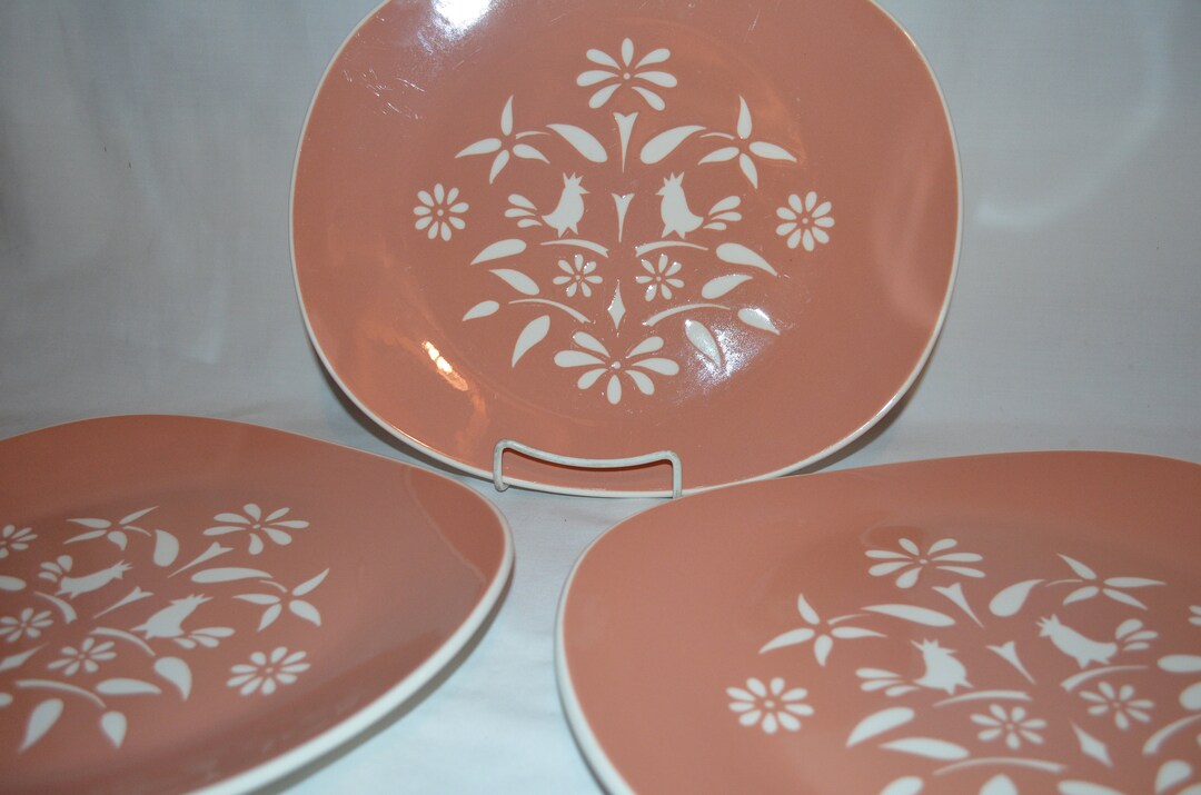 SET of 3 - Platter Serving Plates - Harkerware - Rooster Country ...