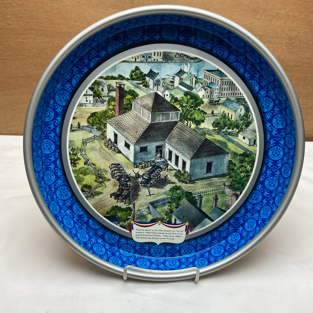 Vintage Pabst Blue Ribbon Bicentennial 1776 1976 Metal Beer Tray P-1776 ...