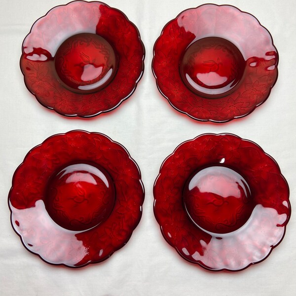 Red Depression Glass - Etsy