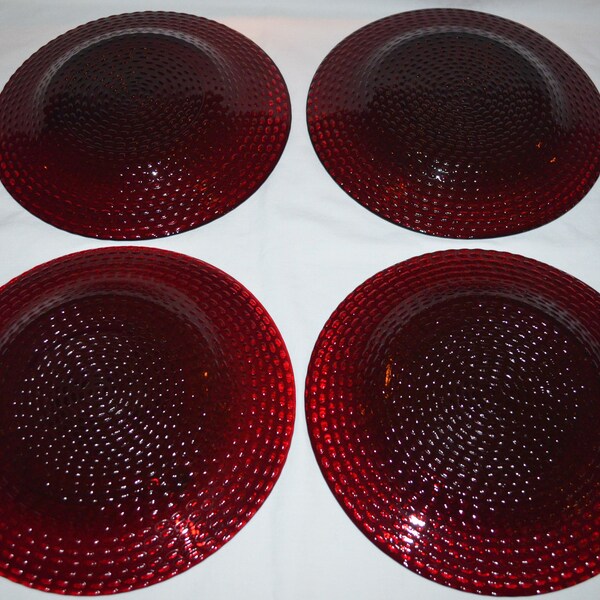 Ruby Red Plate - Etsy