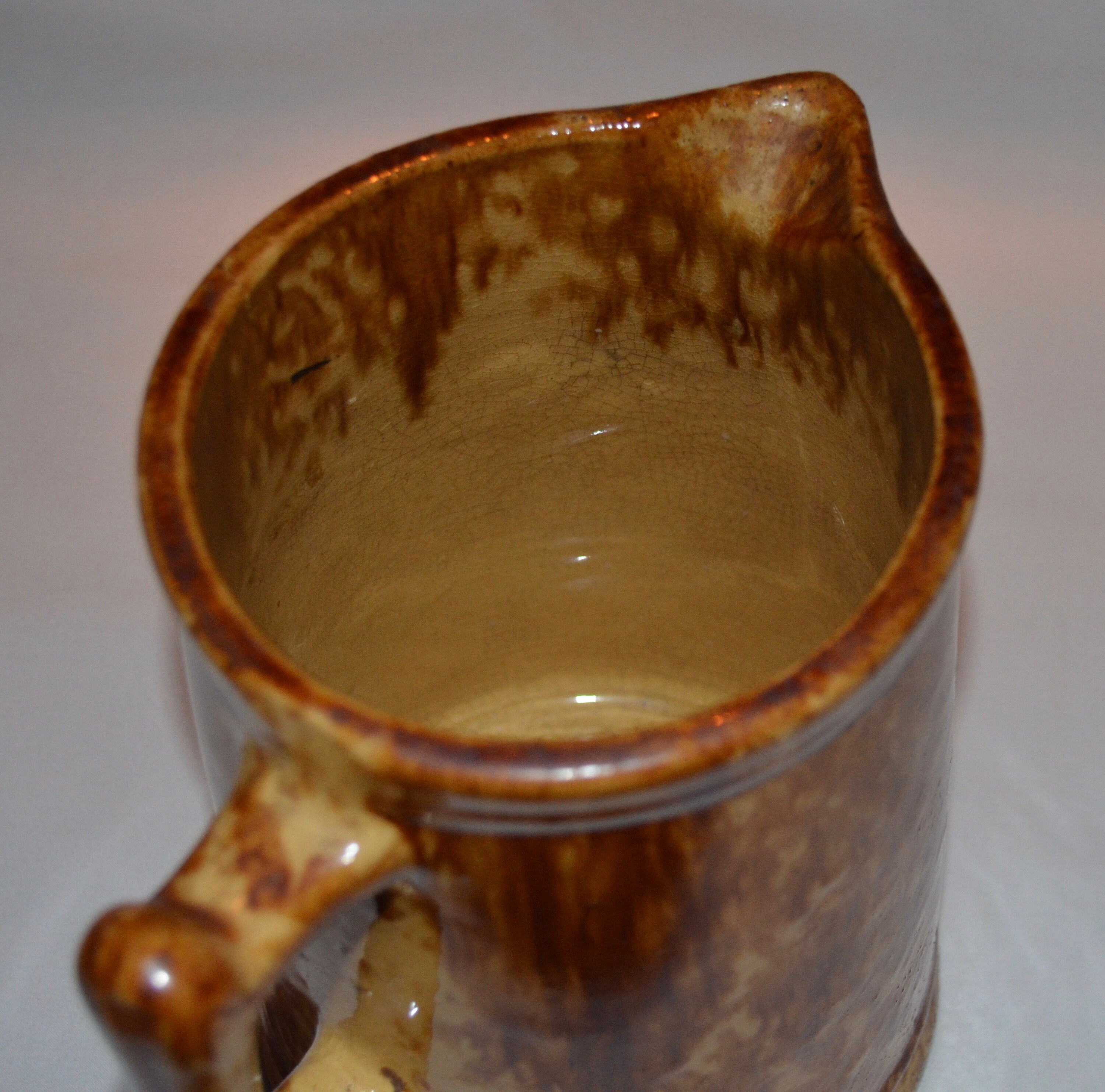 Yellow Ware - Water Milk Farm Pitcher - Bennington Rockingham Pottery ...