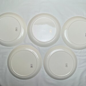 Geranium by Salem China Company SET of 5 Dinner Plates 10" Diameter ...
