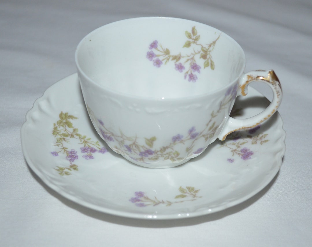 3 Sets 6 Pieces Total Teacup & Saucer Haviland Limoges CH Field Porcelain China France CFH GDM ...