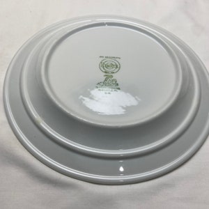 SET of 3 Shenango Rimrol China 9 Dinner Luncheon Plate Green Band ...