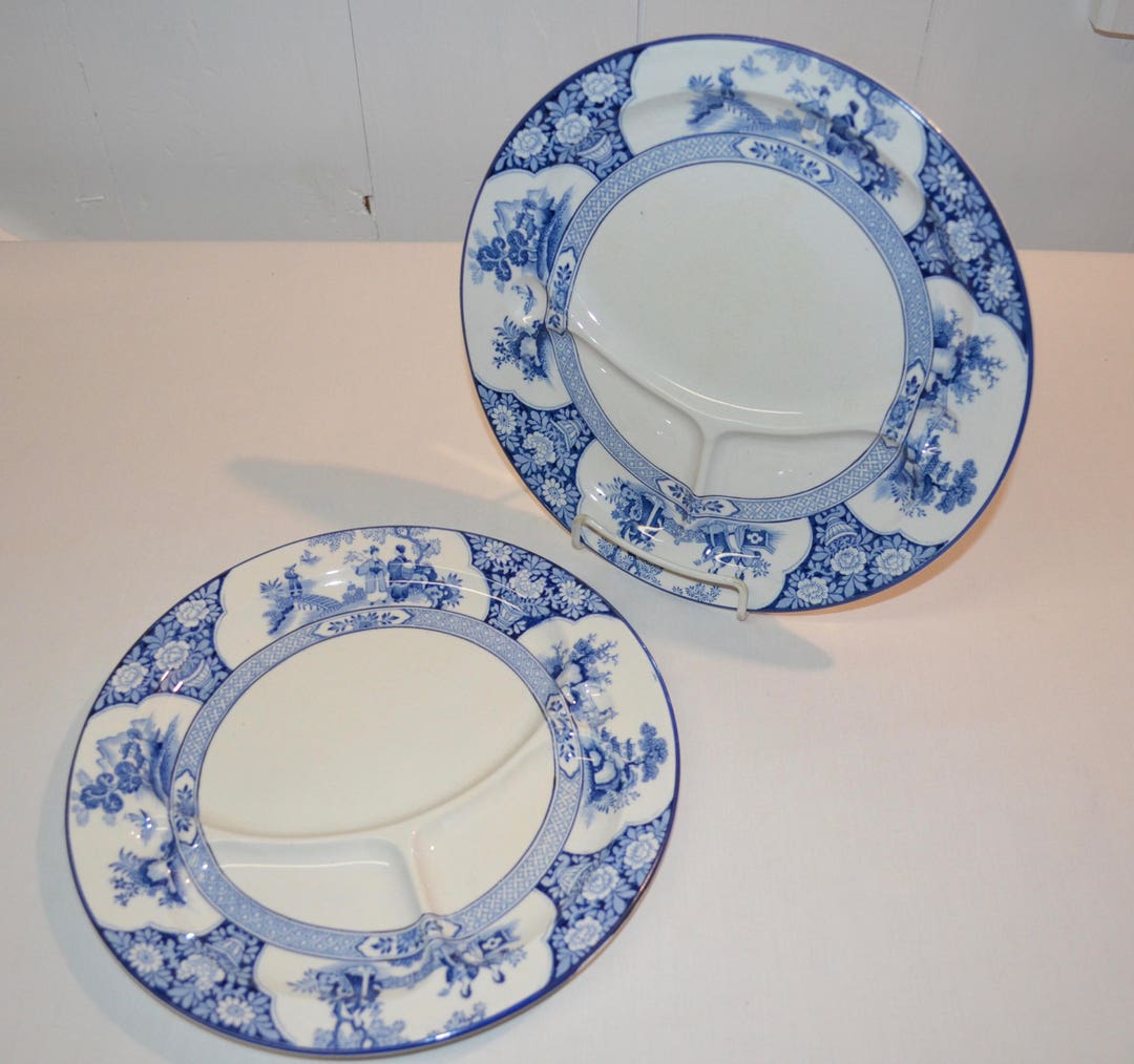RARE - Booths England Ming - SET of 2 - Divided Plate - Oriental ...