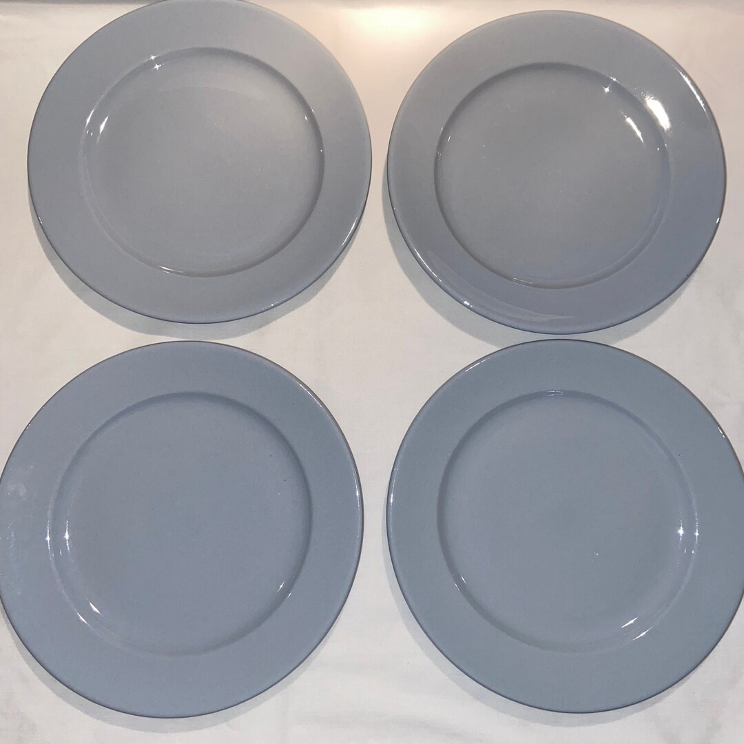 SET of 4 - Dinner Plates - 9" Diameter - Buffalo China - LUNE - Light ...