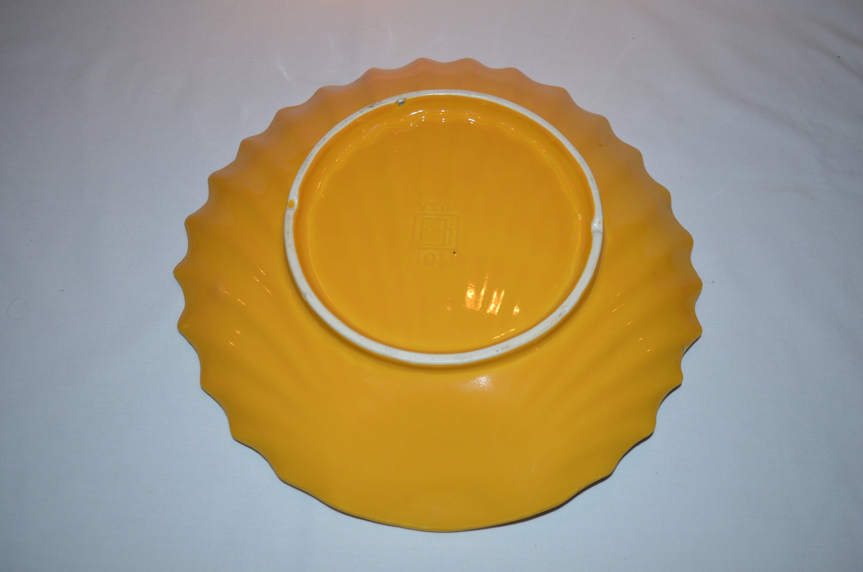 Kitchen & Dining Mid Century Pottery Shell Platter by Mount Clemens ...