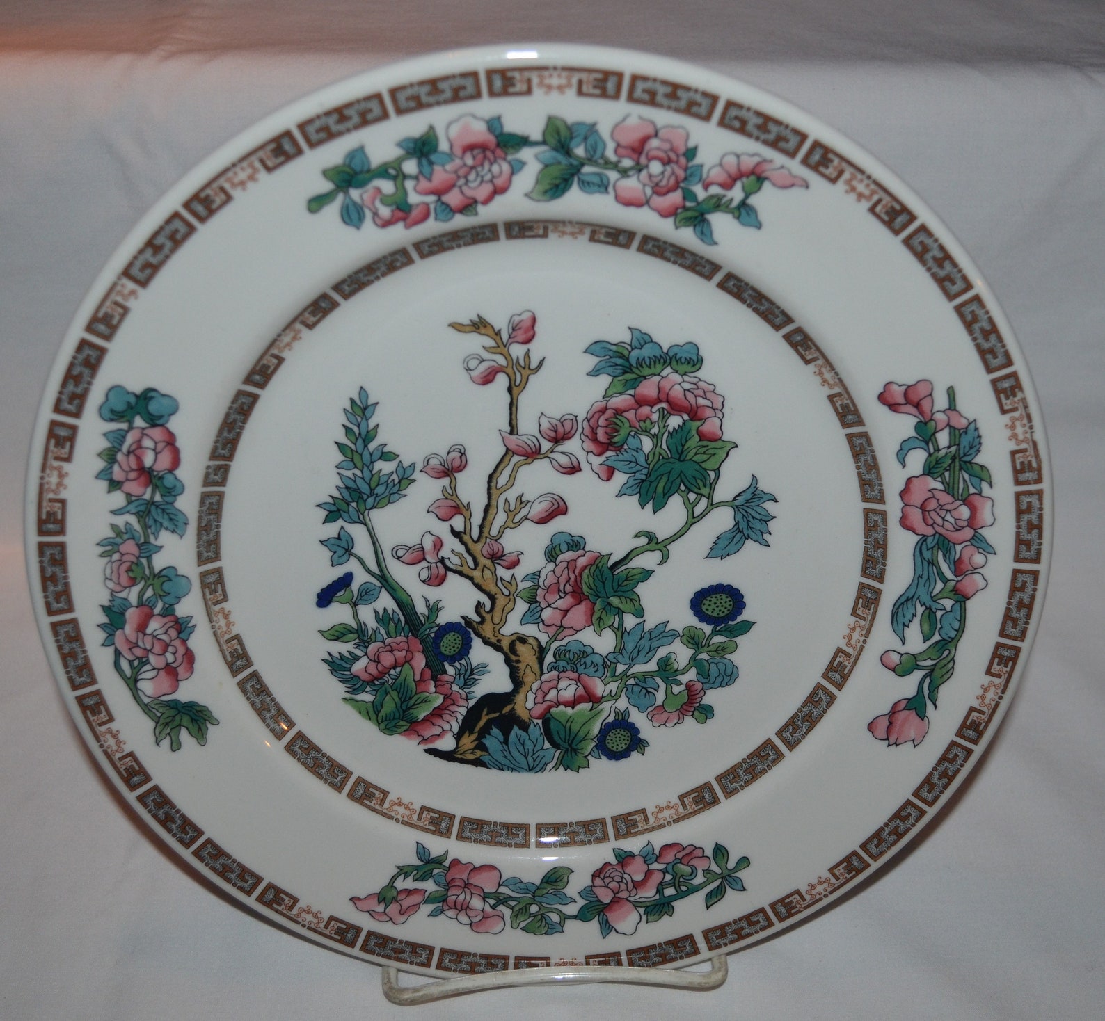 SET of 2 - Dinner Plates 9 7/8" - Indian Tree Syracuse China - Pink ...