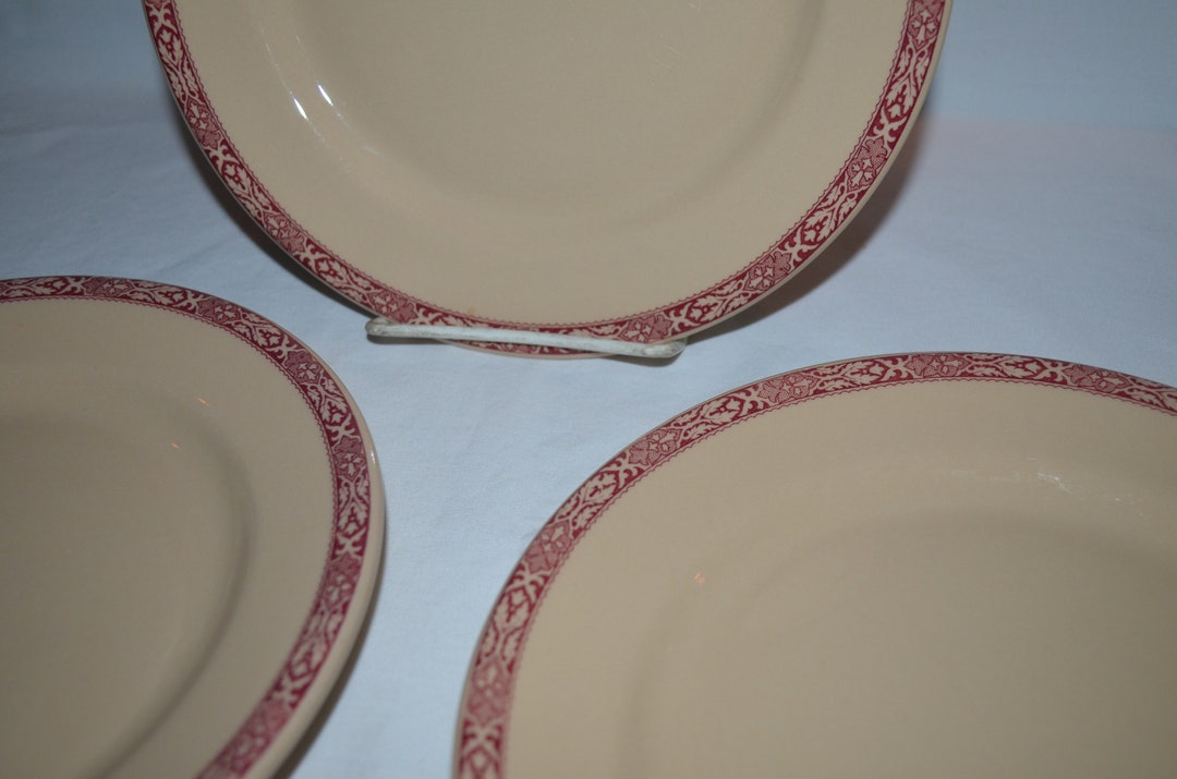 SET of 3 Inca Ware Shenango 9 Dinner Luncheon Plate Restaurant Ware ...