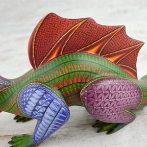 Traditional Alebrije Iguana Figurine Oaxacan Wood Carving Mexican Folk ...