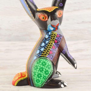 Alebrije Hare Oaxacan Wood Carving Hand Painted Mexican Craft Home ...