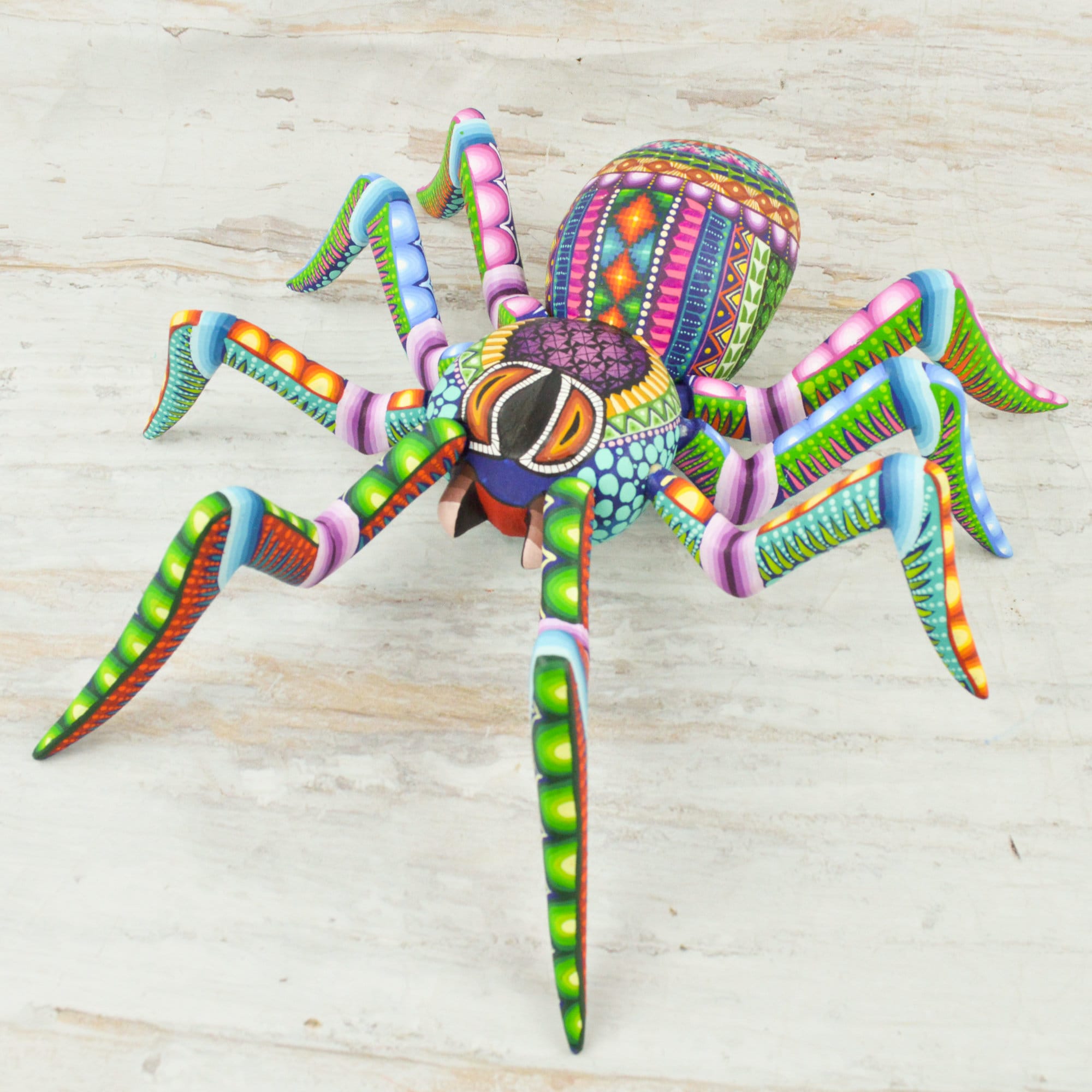 Oaxacan Wood Carving Spider