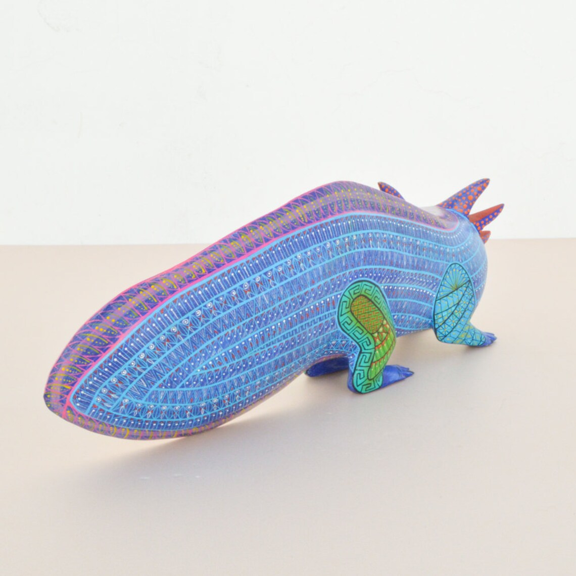 Hand Carved Copal Wood Axolotl Alebrije | Mexican Folk Art Oaxaca ...