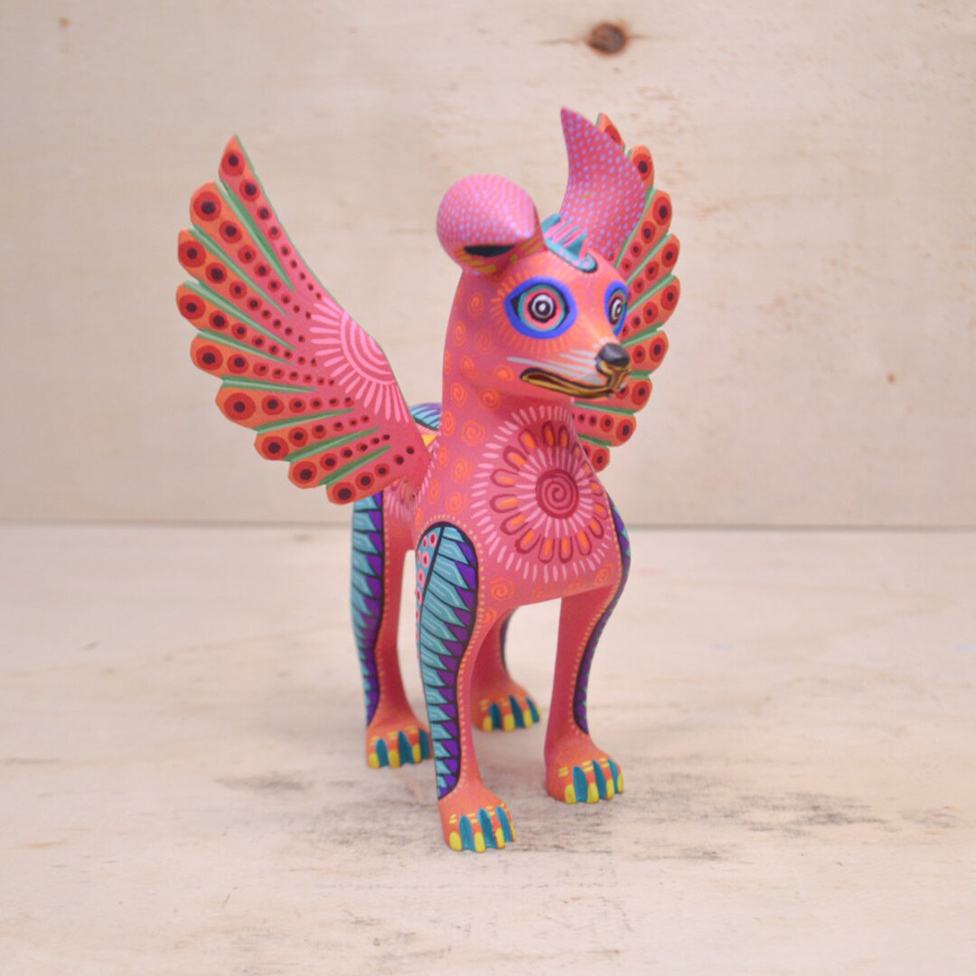 Alebrije Dante Oaxacan Wood Carving Hand Painted Mexican Craft - Etsy