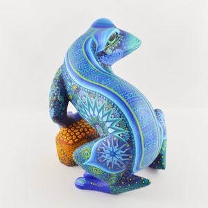 Alebrije Frog | Hand Carved Copal Wood Alebrije | Mexican Folk Art ...