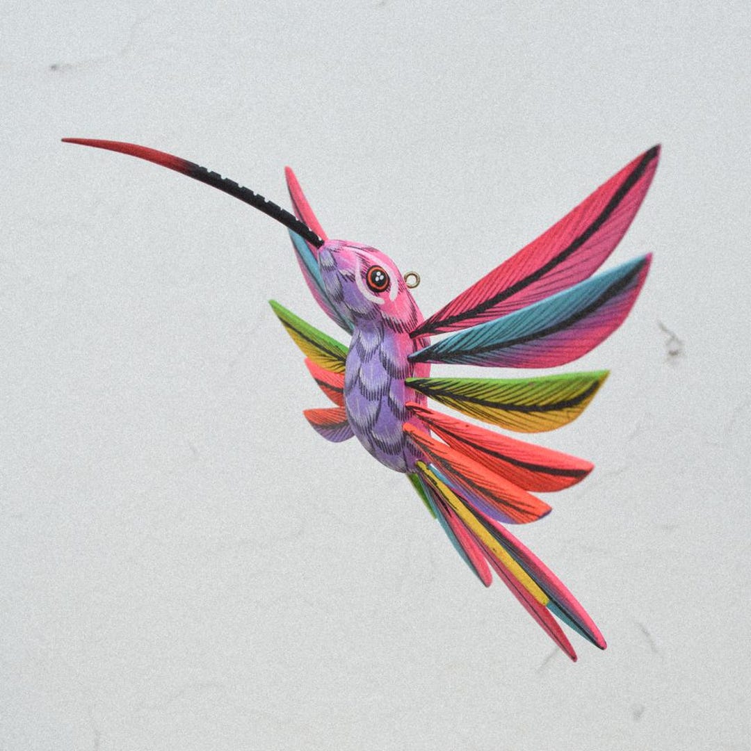 Hummingbird Alebrije Colibri Oaxacan Wood Carving Home Decor | Magia ...